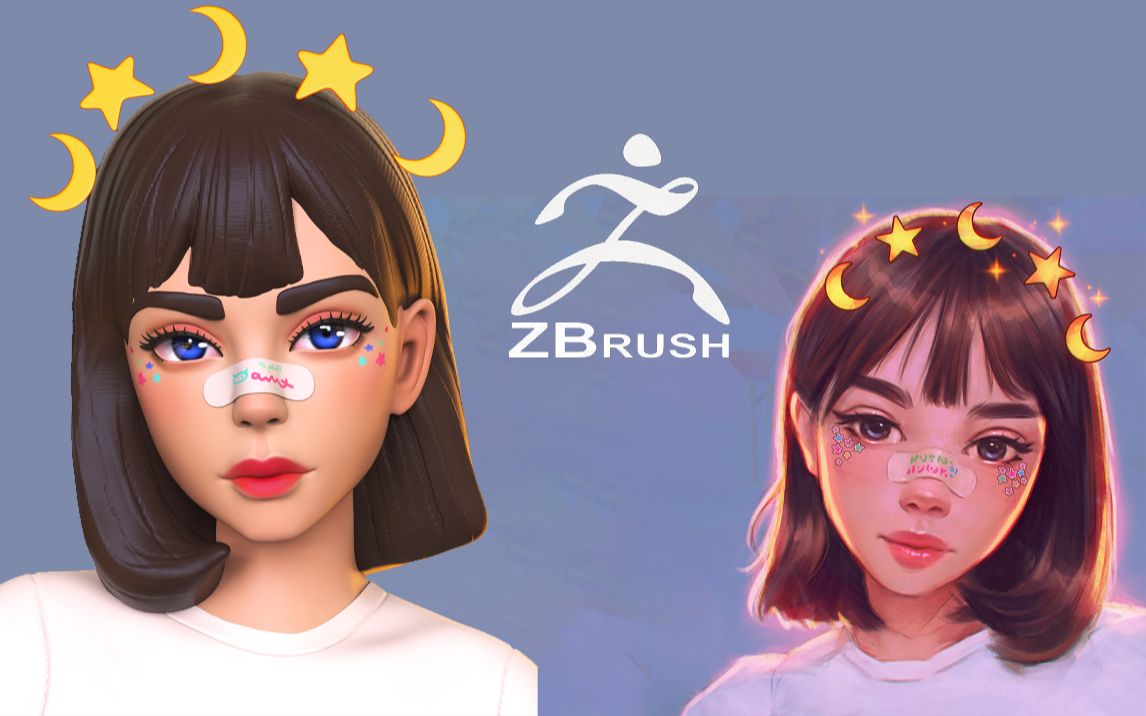 【zbrush雕刻】zb零基础女性角色雕刻教程