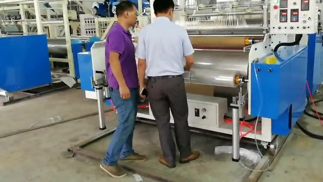 全自动国内先进高速三层/五层共挤拉伸缠绕膜设备生产线