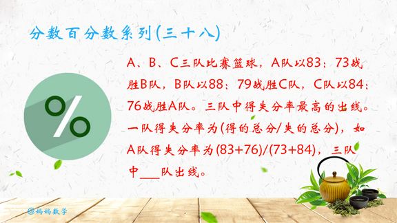 三队比赛知每队得分,得失分率=(得总分/失总分)最高出线,出线?