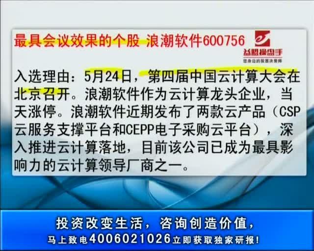 最具会议效果的个股浪潮软件