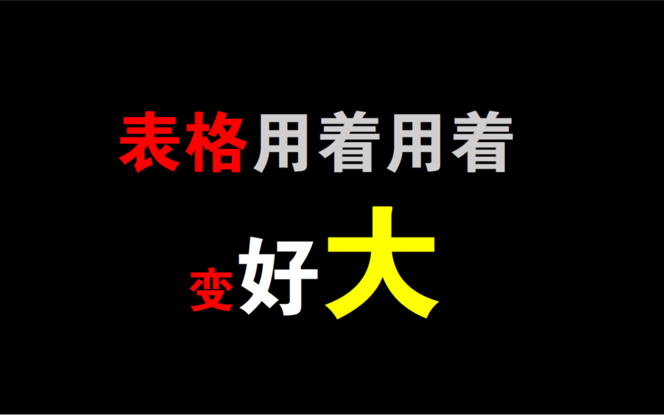 表格用着用着变好大 excel表格