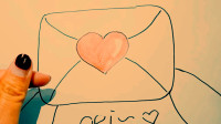 ...信封》简笔画,表白吗,很简单,手残不用怕,你萌可以的,一分钟绘画教学