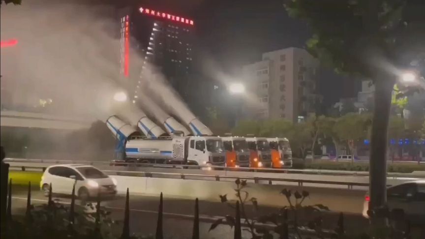 郑州防疫专项消杀开始