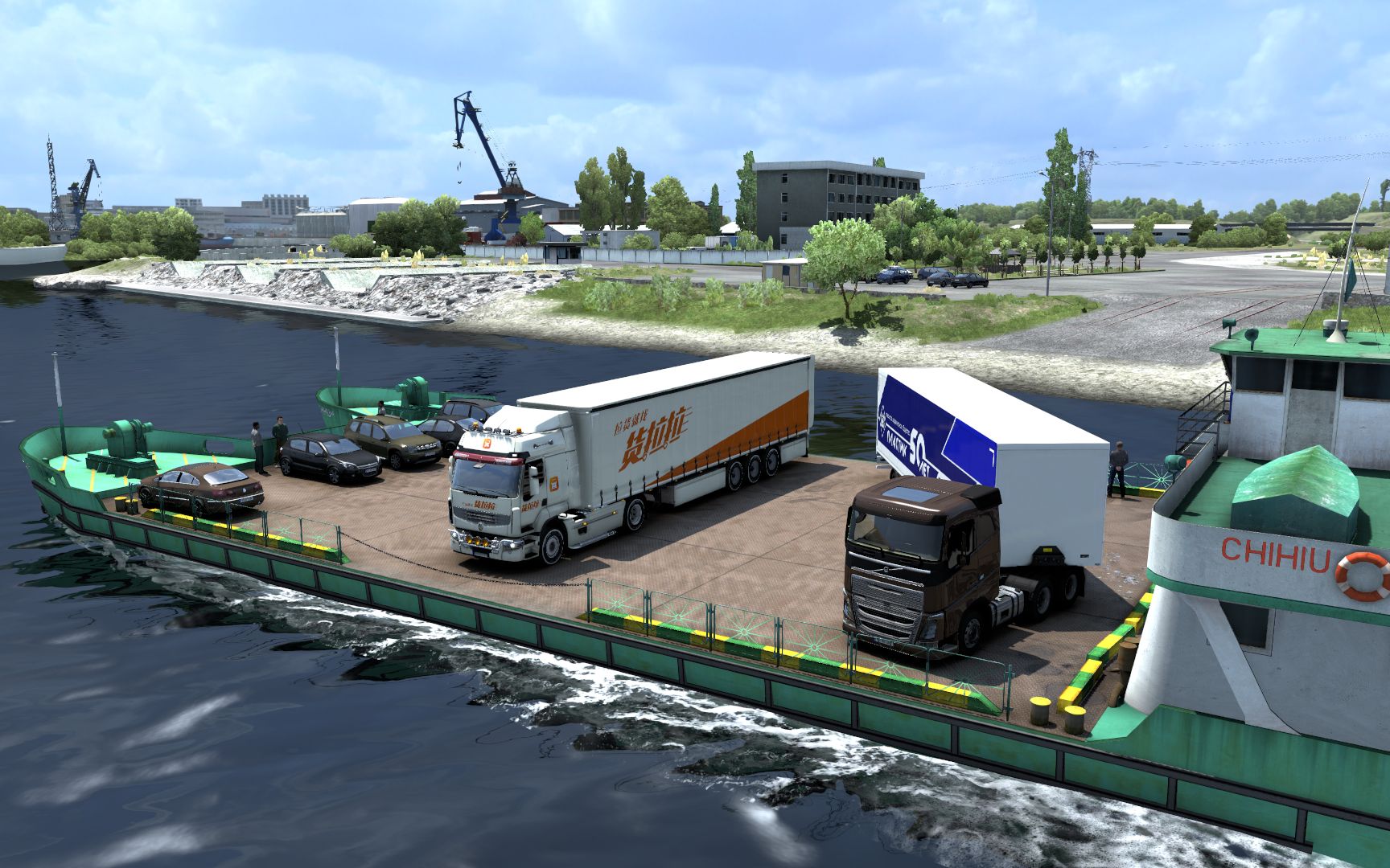 欧卡2-创业记#40-跑这么久,终于坐上过江渡船了!