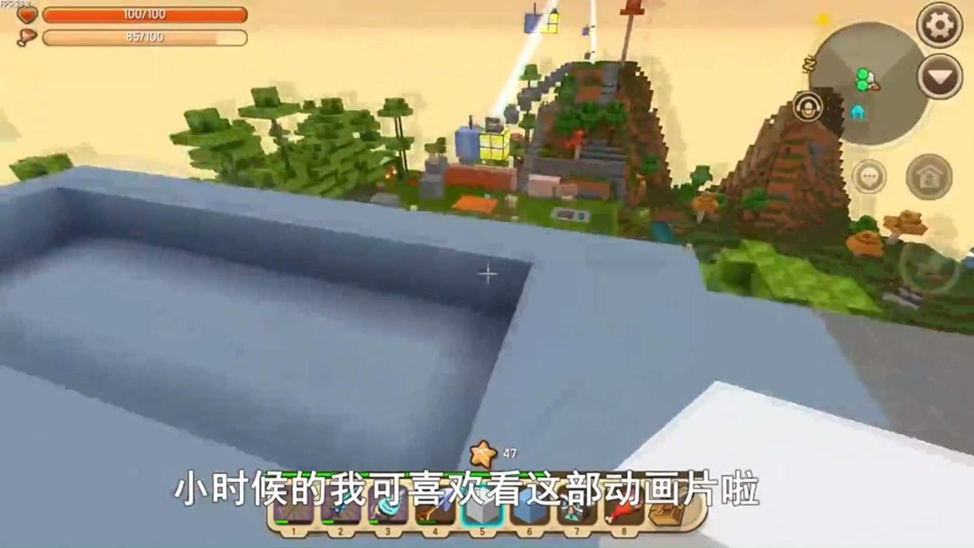 迷你世界:用熔炼好的硬沙块,制作飞机机身是最合适的!