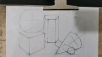 素描6《几何体组合》新生练习课程