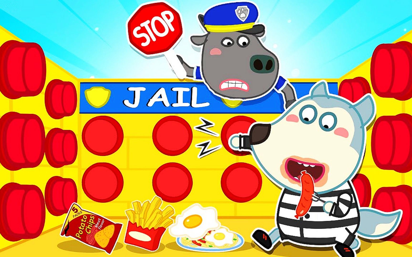 沃尔夫动画:100个神奇按钮游戏,小牛能满足沃夫的所有要求吗