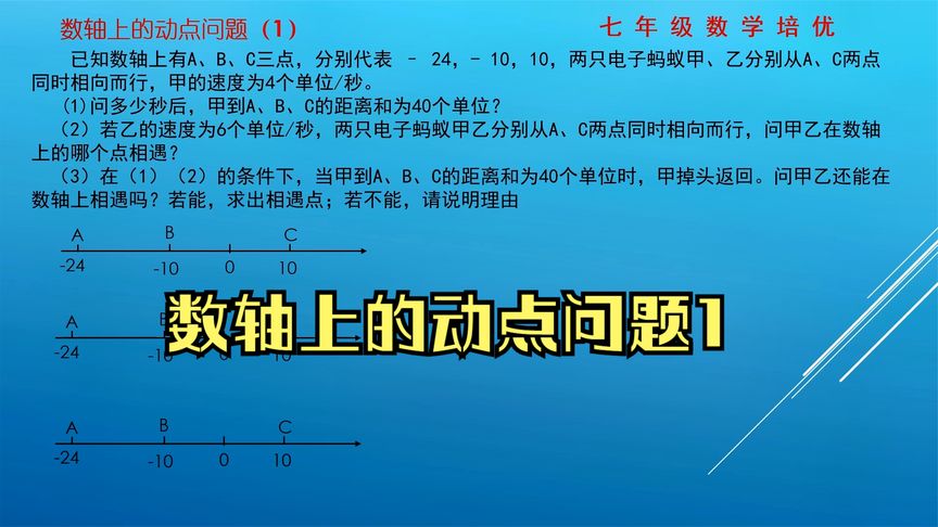 数轴上的动点问题1