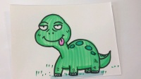 卡通画教程.可爱的恐龙