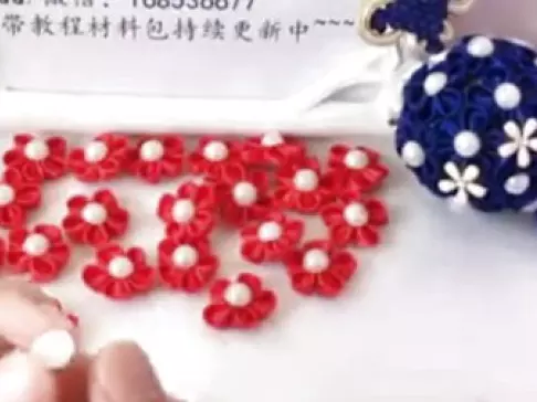 《遇见你手工坊》58号材料包教程一樱花款中国结汽车挂饰车挂件视频