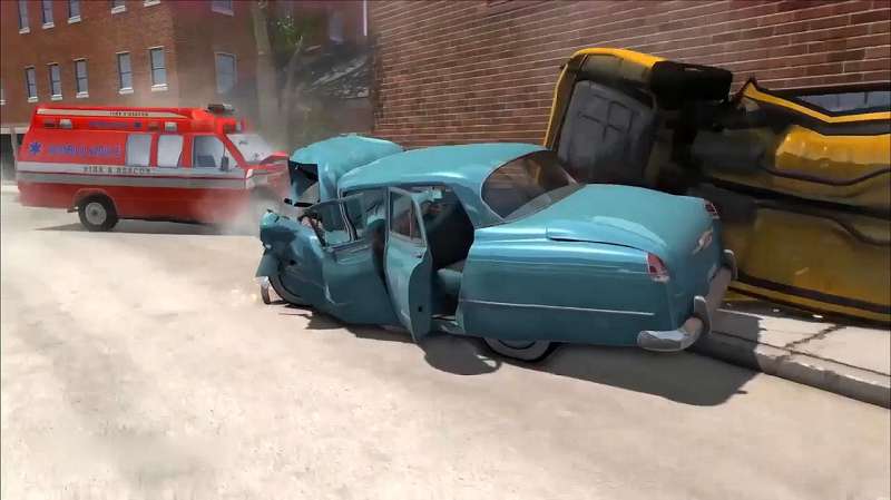 车祸模拟器:多辆汽车相撞,场面一片狼藉!