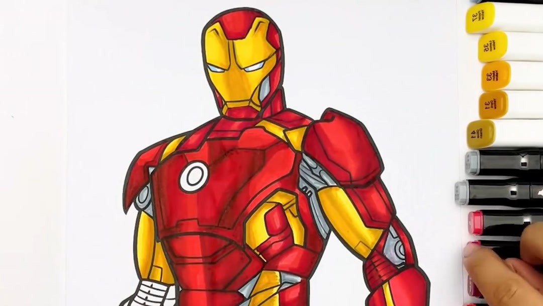 大家来看看,这钢铁侠画得怎么样?