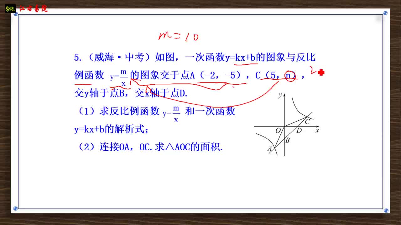 人教版九年级下 6反比例函数的图象及性质中考衔接 初中数学