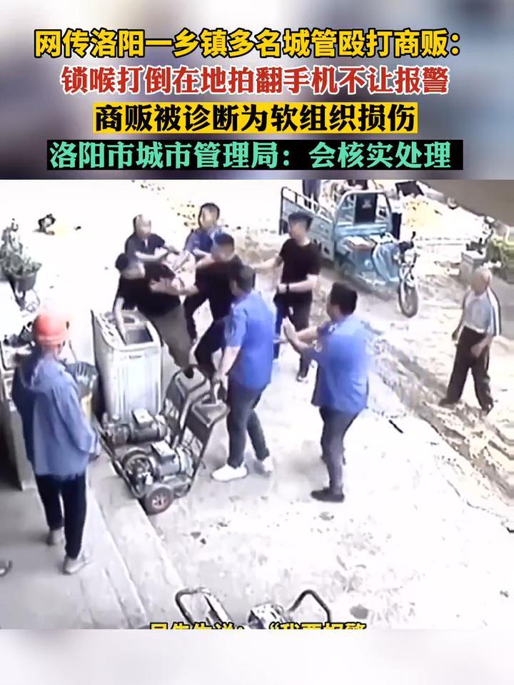 ...报警、商贩被诊断为软组织损伤、洛阳市城市管理局:会核实处理 #城管