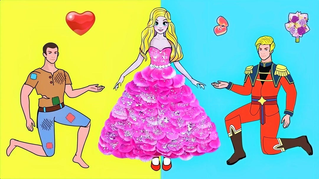 儿童剪纸画:为公主设计玫瑰花裙子,作为婚礼装扮,到底好看吗?