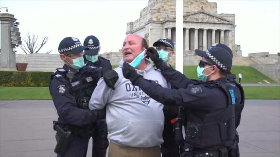 澳洲各地示威抗议封锁措施 多人被捕