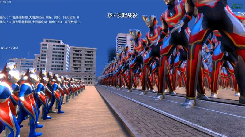 史诗战争模拟器:1000个戴拿、高斯奥特曼VS1千个巨型终极捷德