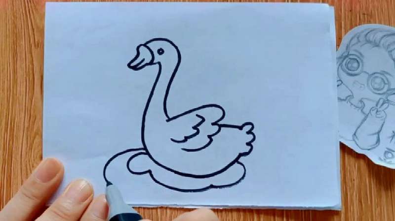 宝宝学画画基础入门,儿童简笔画教程之动物篇,大白鹅的简单画法