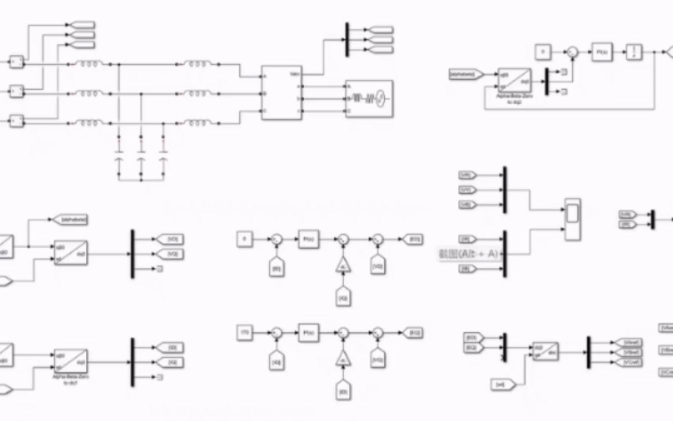 基于dq控制的三相逆变器MATLAB仿真,直流母线和输出电压电流可...