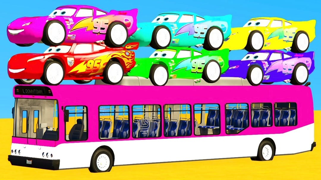 学习颜色!绿巨人的车车出发了!他能不能成功的跑完赛道呢?