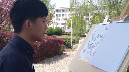 小蔡老师简笔画课堂,公园教你怎样画啦A梦,机器猫的画法