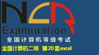 全国计算机二级office 第20套真题Excel操作题 讲解视频