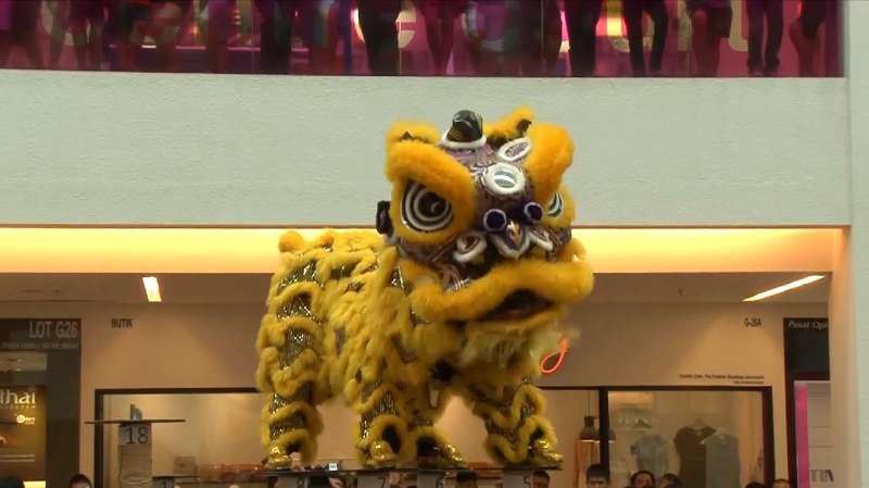 传统舞狮比赛:雪兰莪光艺龙狮体育会精彩表演