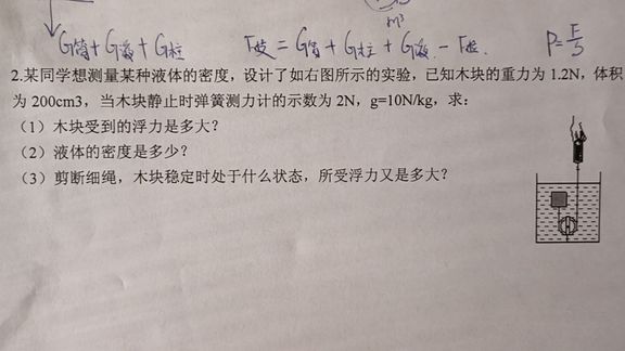 中考物理复习计算专项练习第二题(浮力压强)