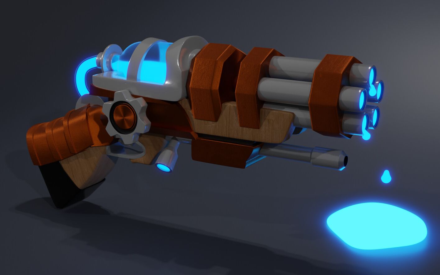 3Dmax硬表面枪械建模--未来武器科技枪