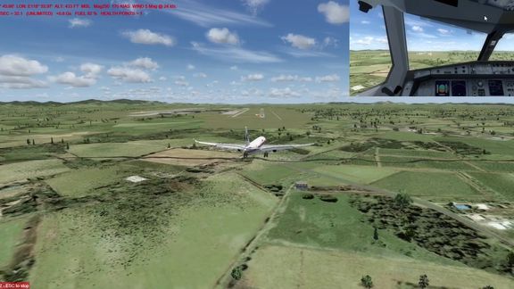 模拟飞行 机长开着空客A330玩漂移 24节大风尝试降落 结果…