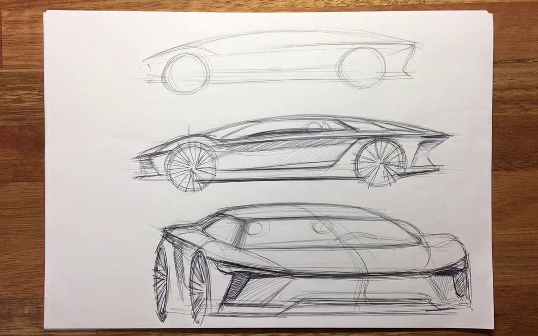 工业设计手绘 | 概念汽车手绘日常练习