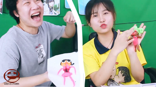 一个很简单的挑战,用橡皮泥把对方的形象捏出来,太生动了!