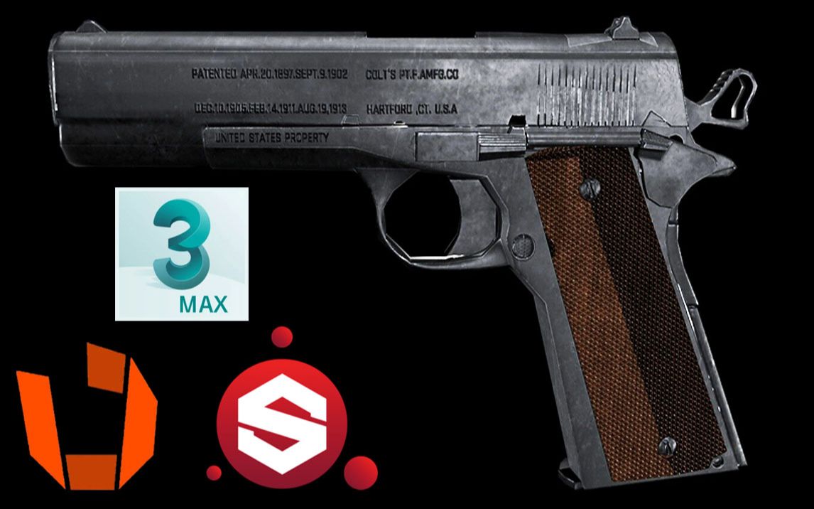 ...建模:全流程次世代手枪武器建模教程 新手必入全流程枪械建模案例