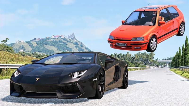 车祸模拟器游戏 各种高速行驶的车辆直接碰撞会是什么的后果那