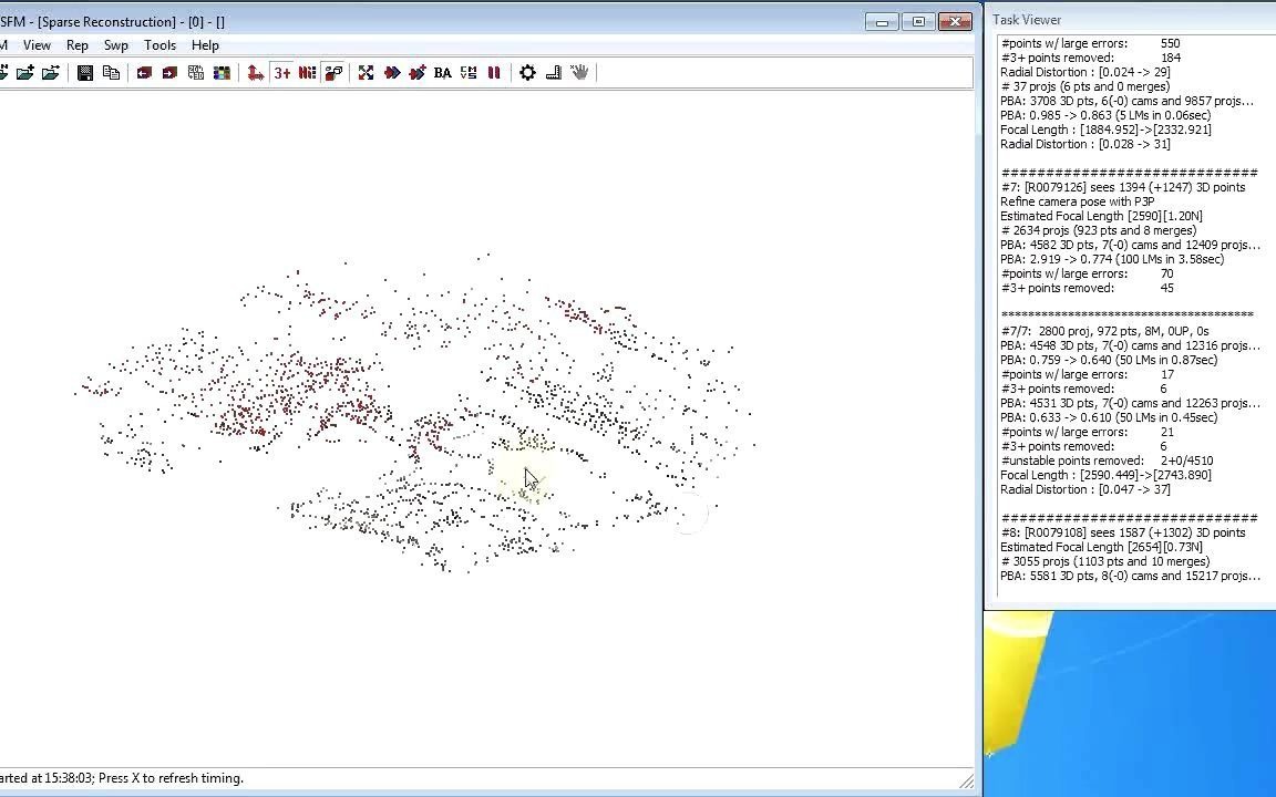 VisualSfM and MeshLab workflow