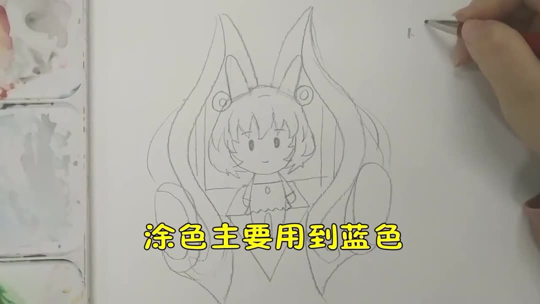 ...画一只简易版蔡文姬#王者荣耀王者荣耀王者荣耀王者 #王者荣耀 #画画