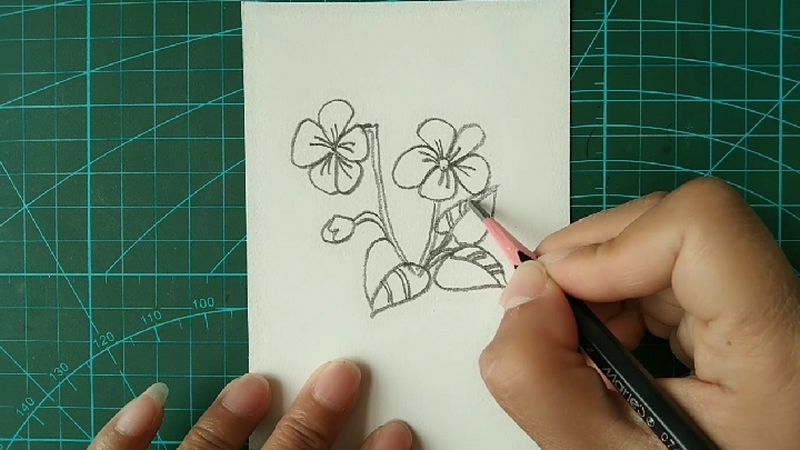 手绘黑白小花,一起积累手帐手抄报小素材