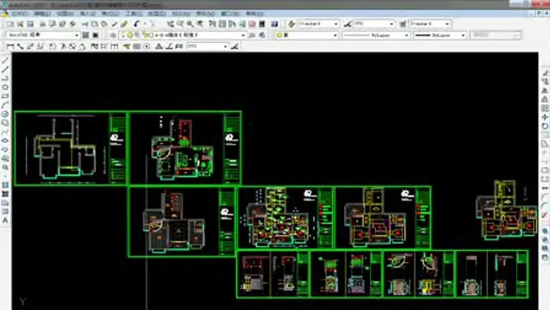 新塘cad培训_cad建筑练习图纸