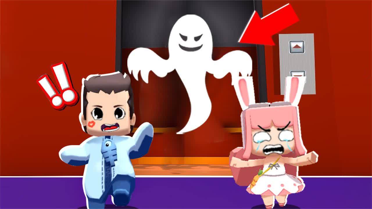 【木鱼】迷你世界:联机模式,恐怖解密,半夜遭遇电梯惊魂!