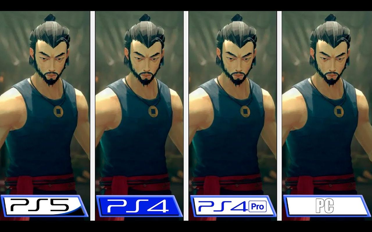 【4K60帧】师父 SIFU | PS4 - Pro - PS5 - PC | 画质与帧数详细对比