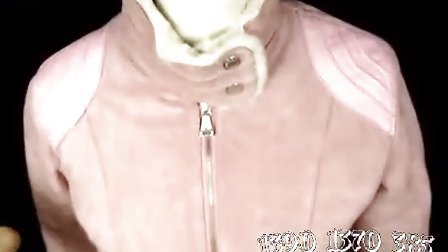 吐血赔甩12 Babyphat 粉色磨毛猪皮 拼羊皮肩 皮毛一体皮衣 S号