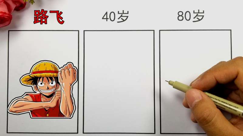 海贼王里的路飞,他40岁和80岁的时候长啥样?作者画得像么?