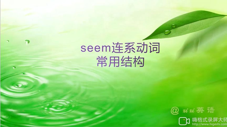 英语考点 八上2-11seem连系动词常用结构