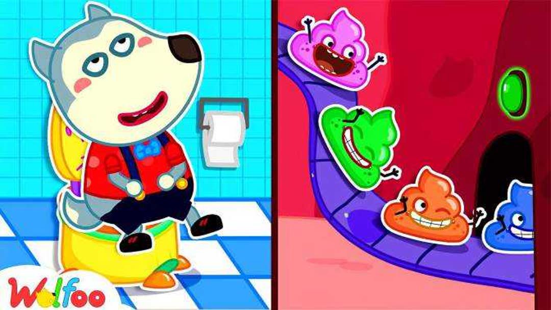 沃尔夫动画:我想去上厕所,小狼一家关于训练正确上厕所的故事!