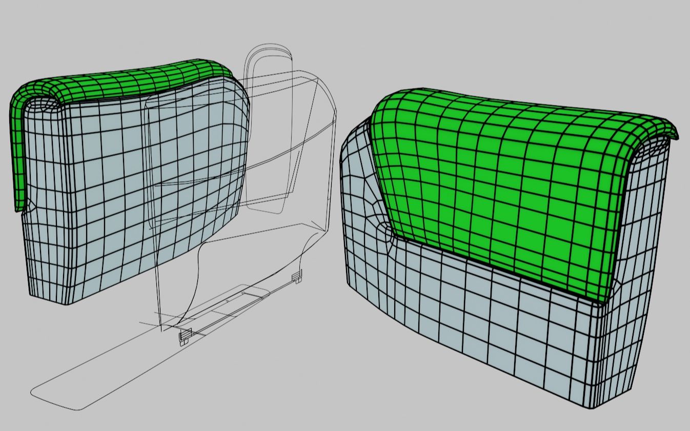 沙发手包建模过程