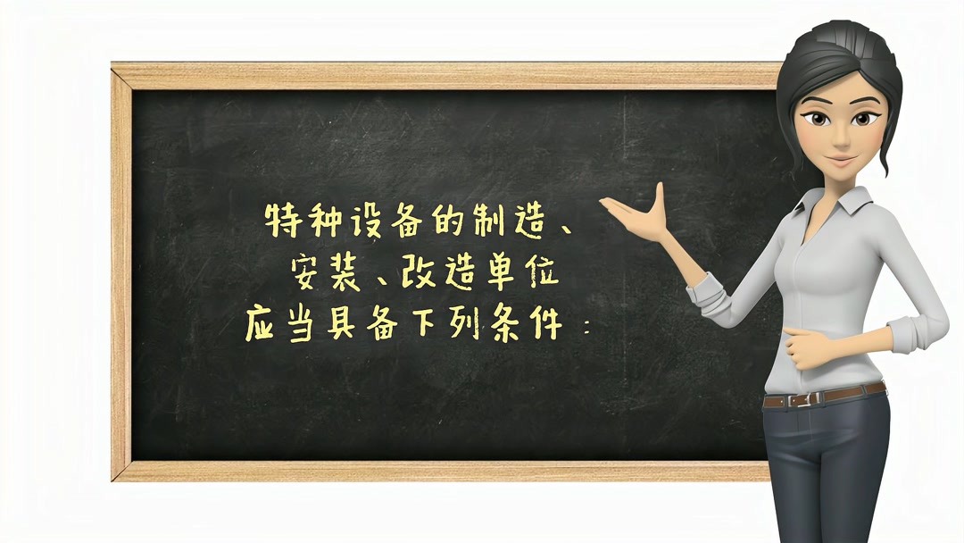 特种设备的制造、安装、改造单位应当具备下列条件