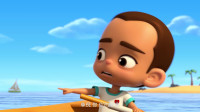 孩子们划船出海结果船桨掉了