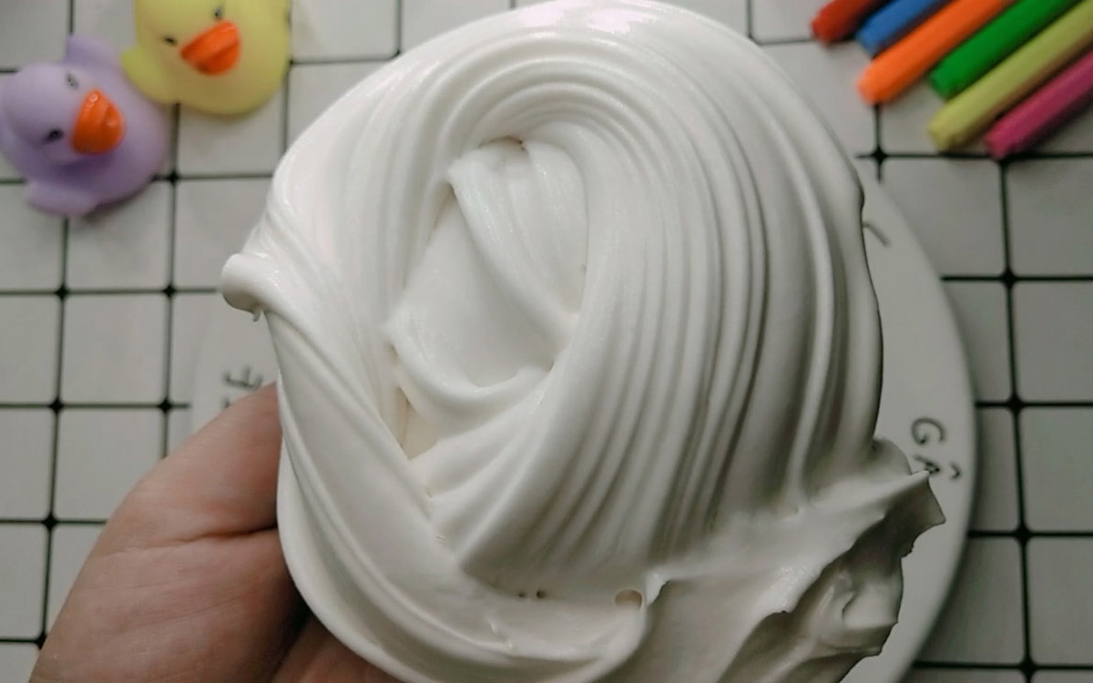 无胶水,无眼镜护理液,无小苏打,用简单方法自制充气奶油泥,手感绵软细腻