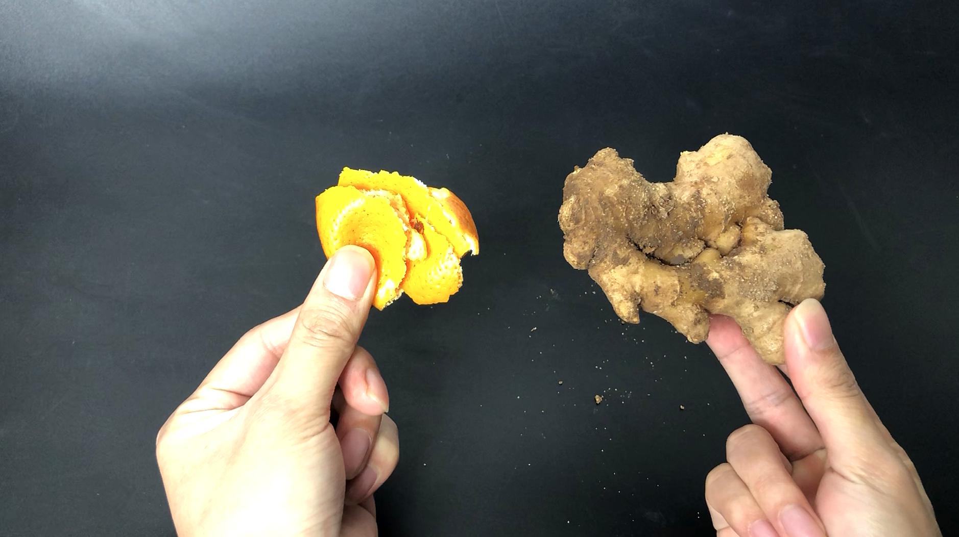 生姜加橘子皮一起泡水喝,真是厉害,解决了好多人的烦恼,都试试