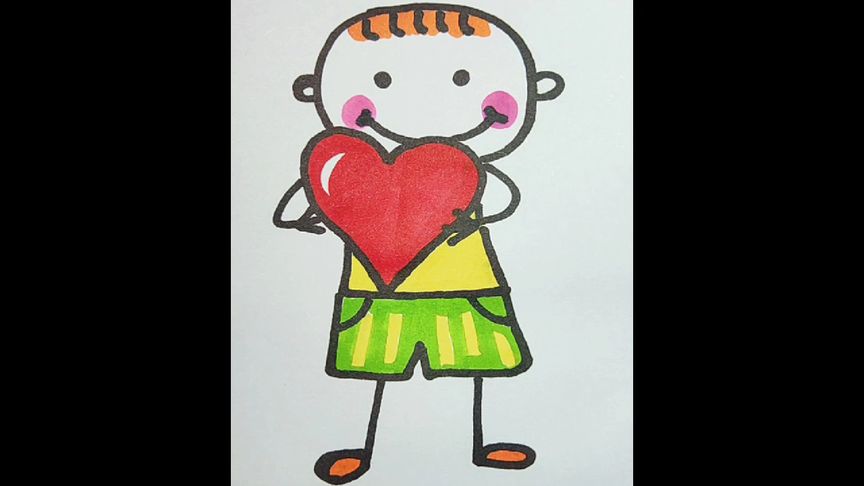 教师节简笔画ߥ�ߥ�关注我,每天一分钟儿童简笔画教程ߘ